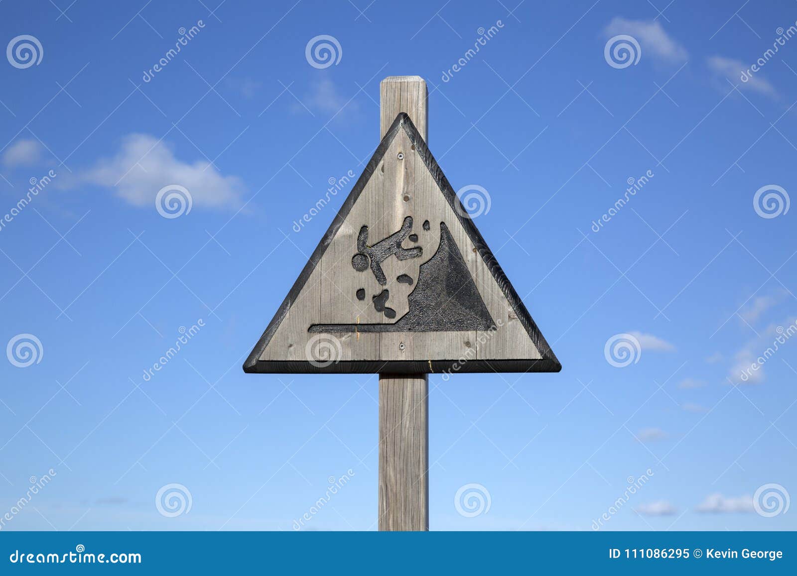 Cliff Danger Sign stock image. Image of cliff, sign - 111086295