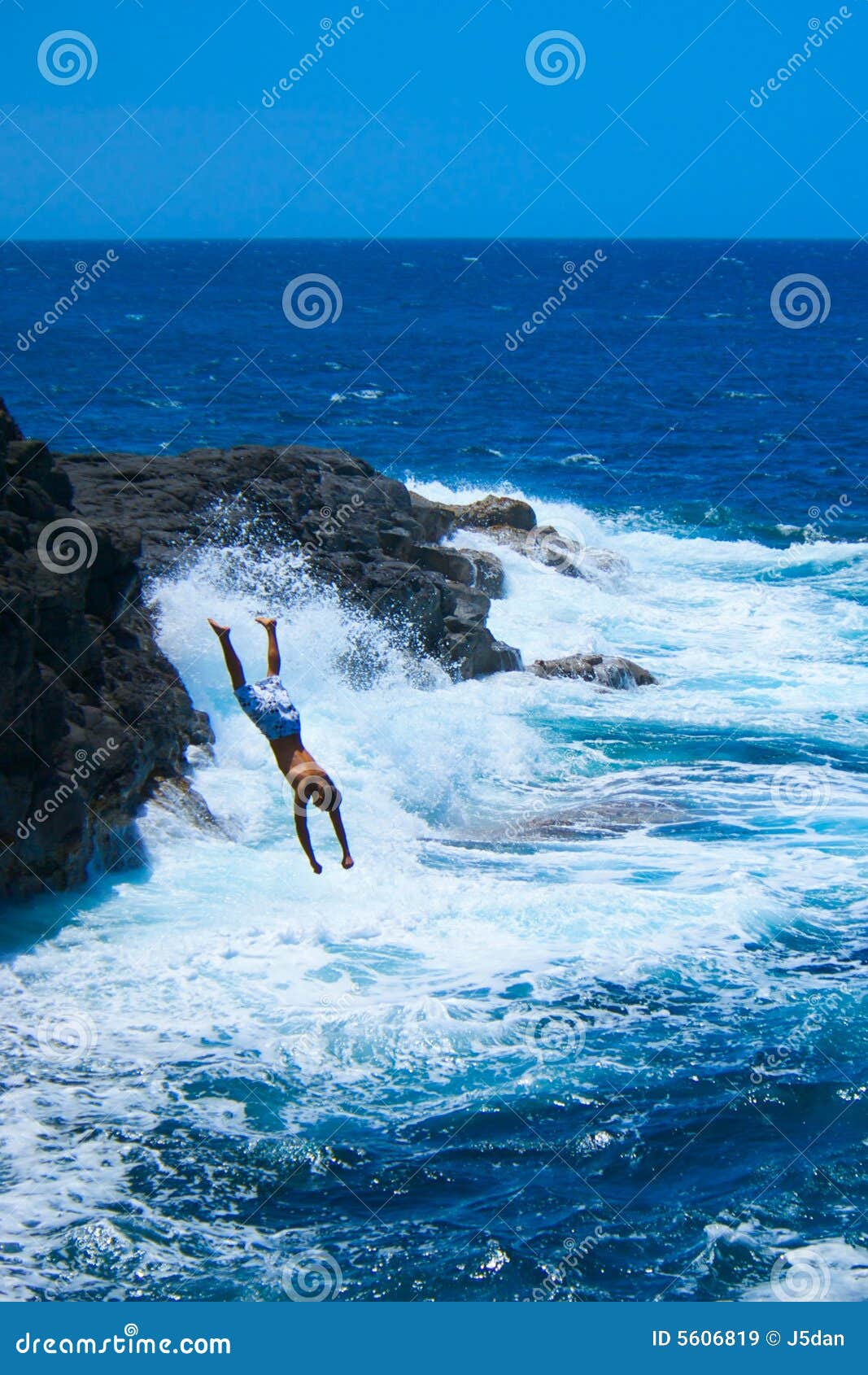 Cliff Dive stock image. Image of hawaii, colorfull, cliff - 5606819