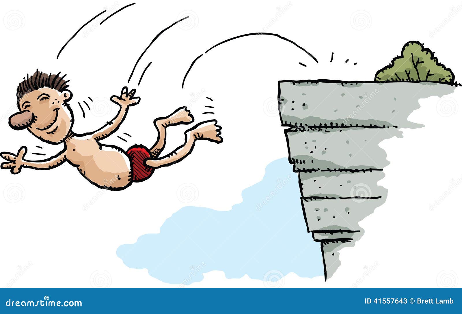 Cliff Diving Stock Illustration - Image: 41557643