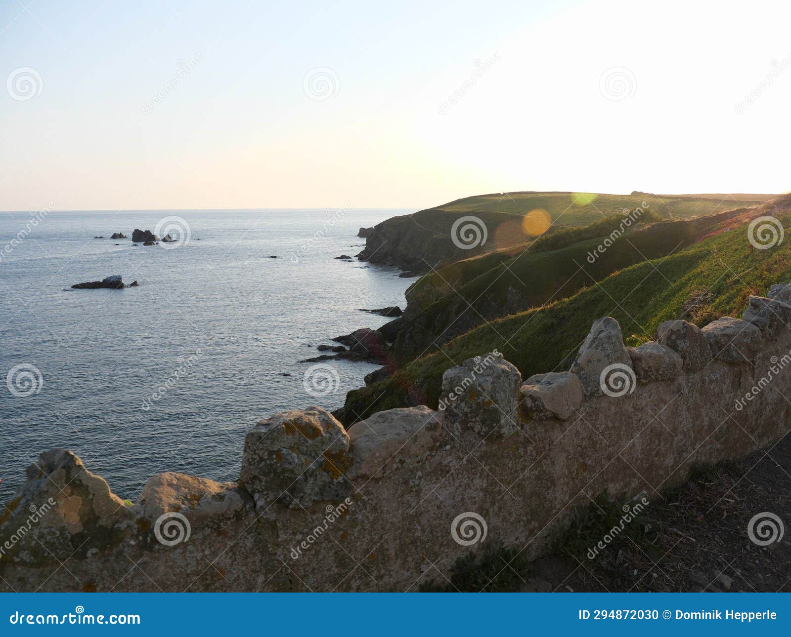 Cliff Dropping into the Sea at Lizard Point in Cornwall, England in the ...