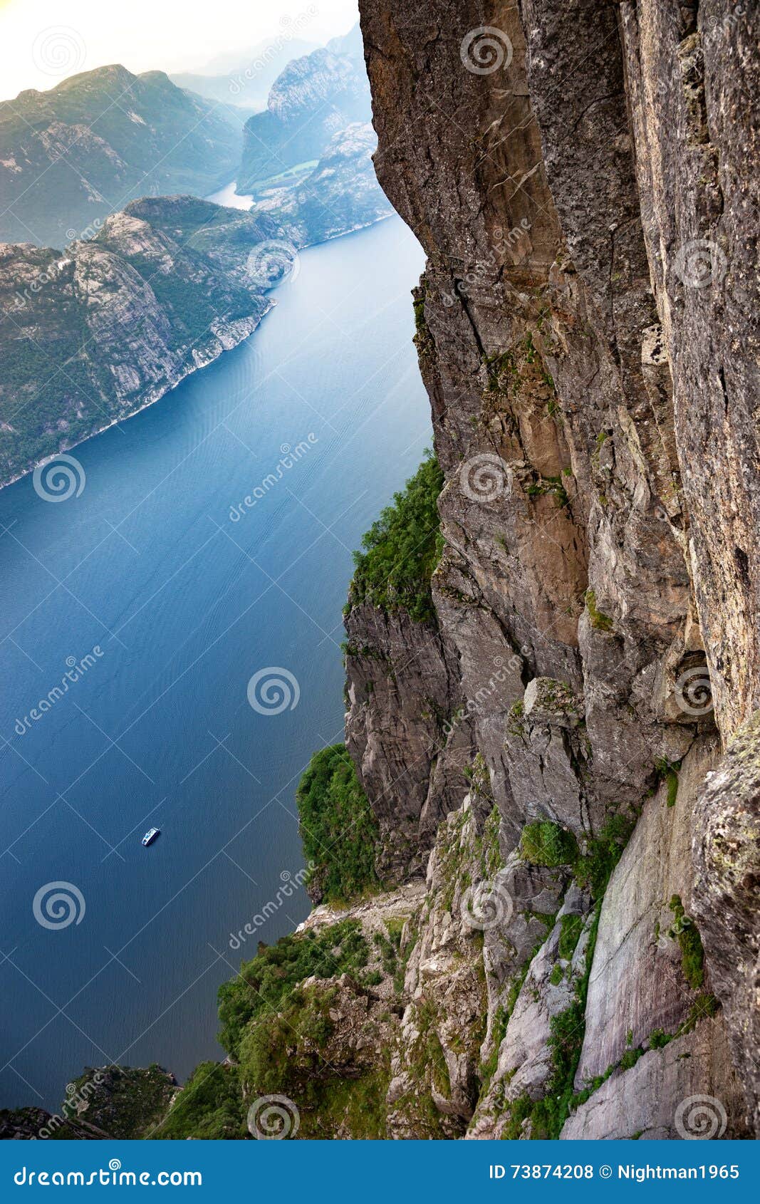 On the cliff edge stock photo. Image of height, norway - 73874208