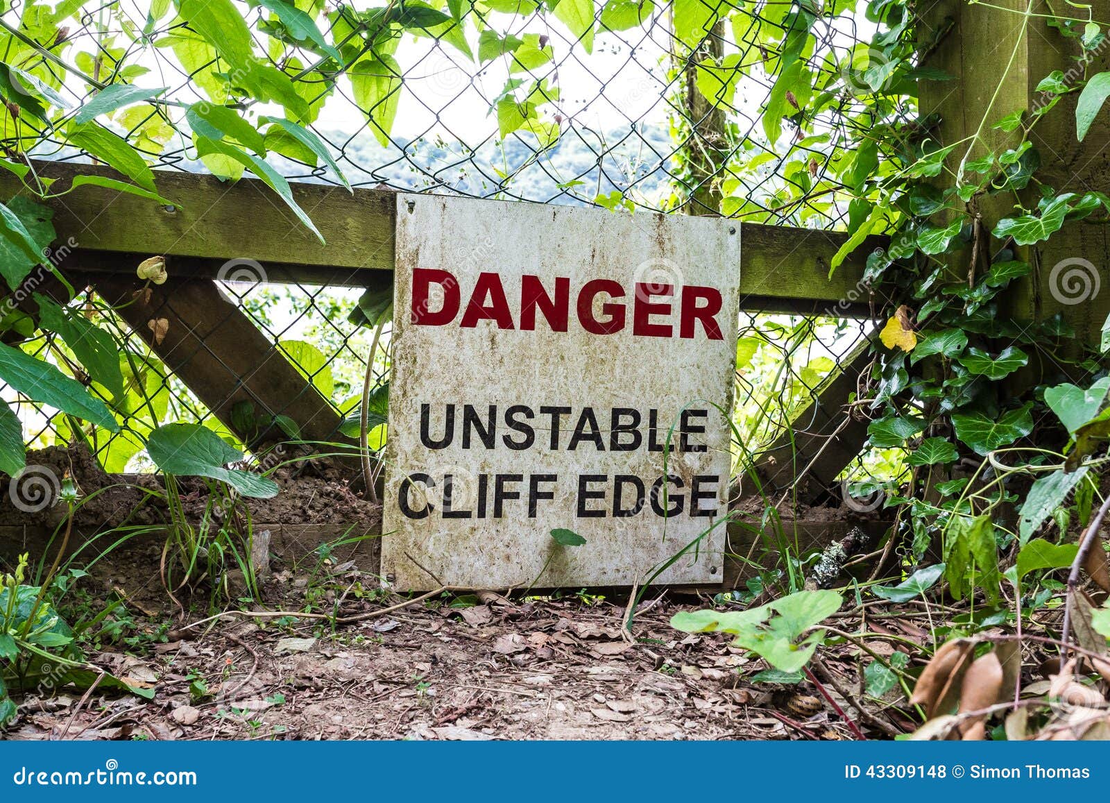 Cliff Edge stock photo. Image of public, liability, claim - 43309148