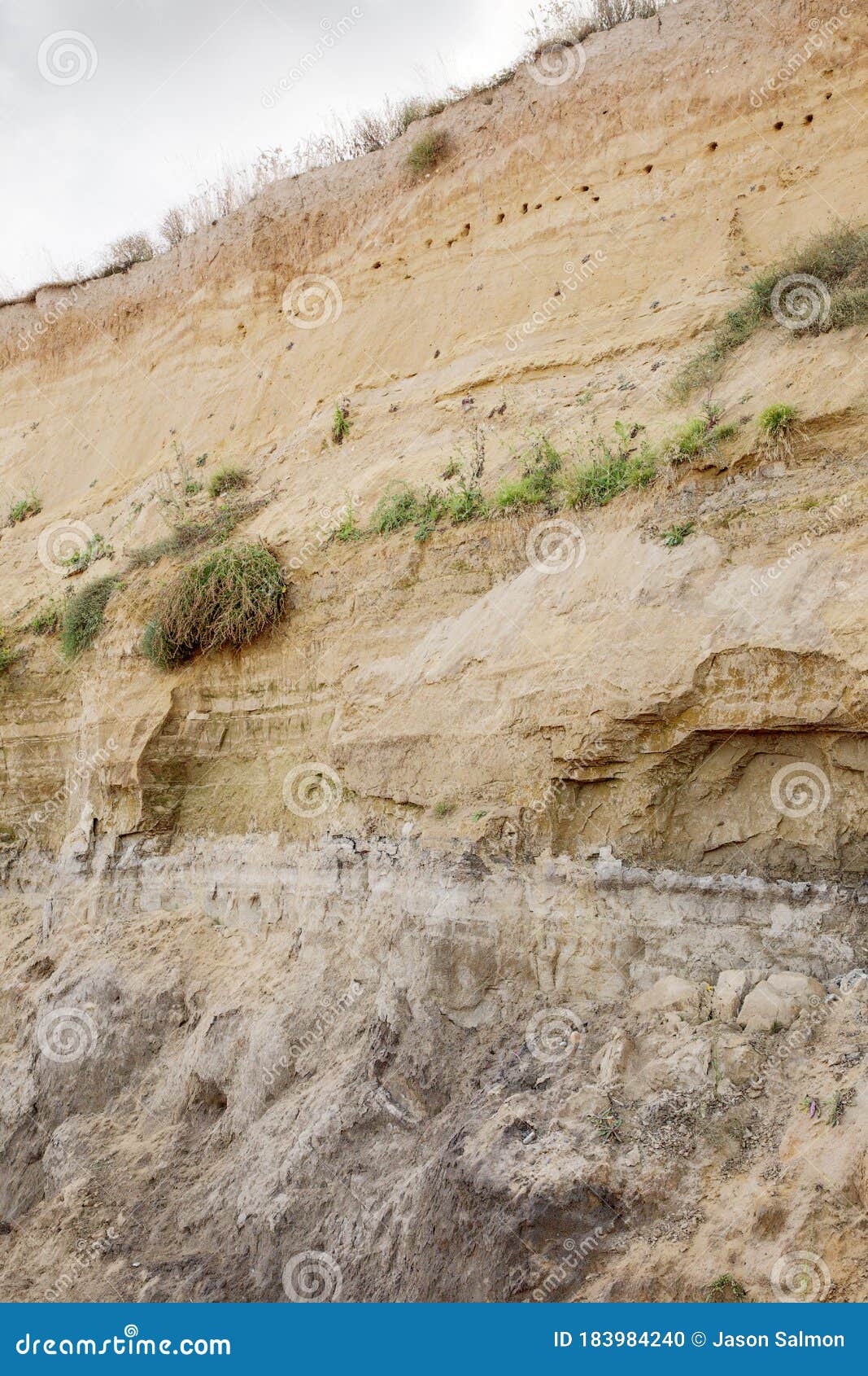 Cliff face eroding away stock photo. Image of formations - 183984240