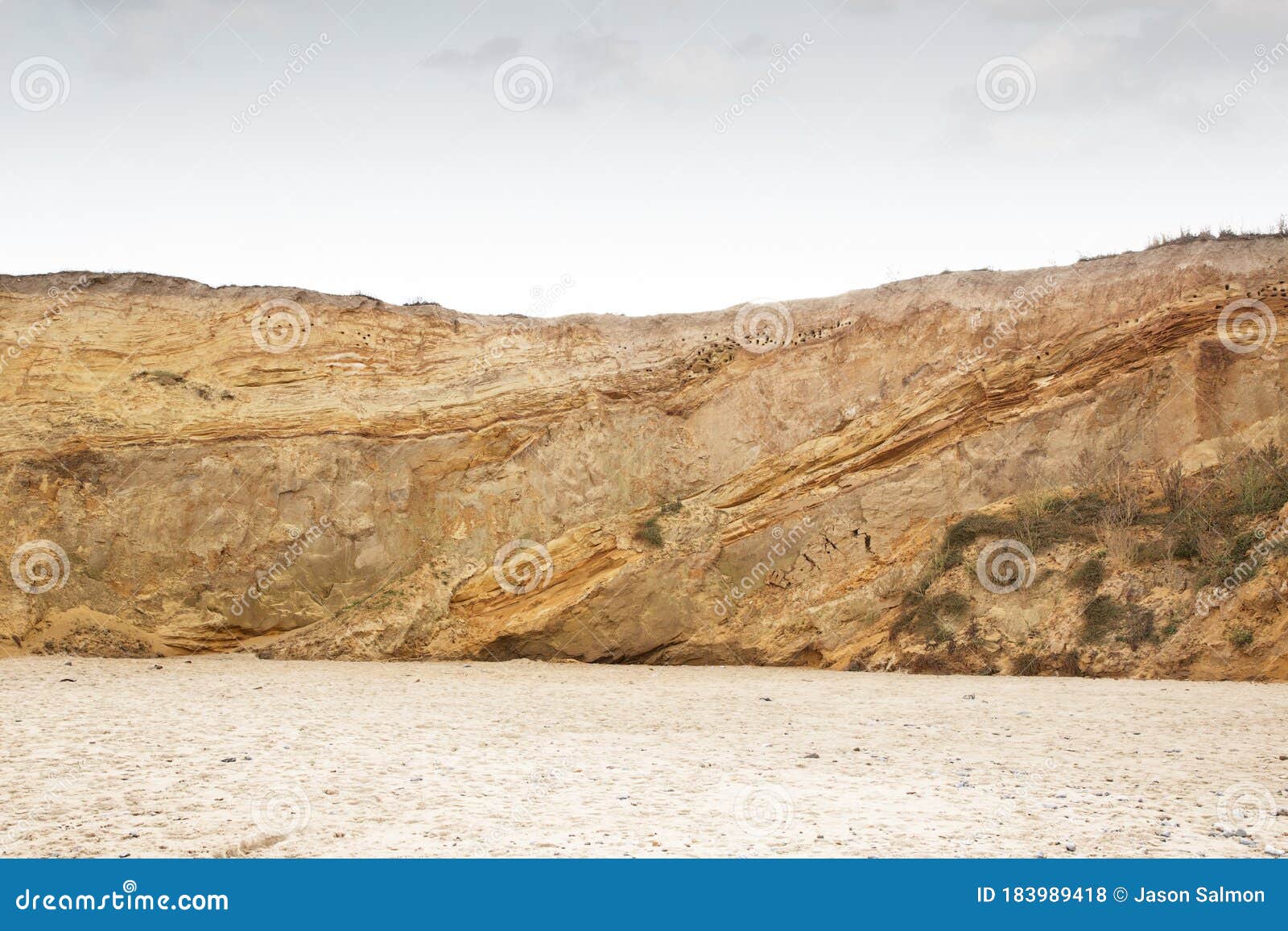 Cliff face eroding away stock photo. Image of landscape - 183989418