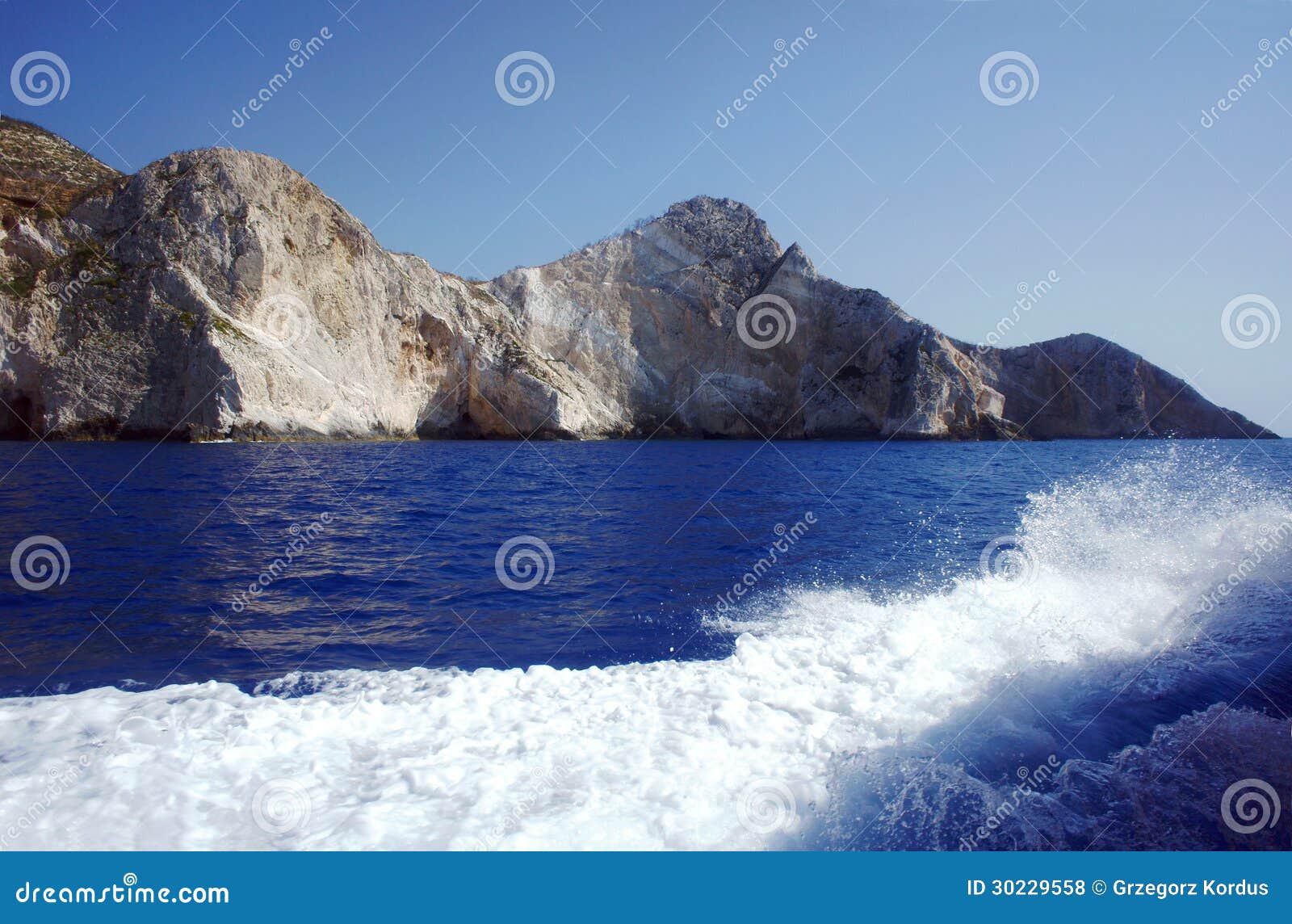Cliff Face with White Rocks on Zakynthos Island Stock Photo - Image of ...