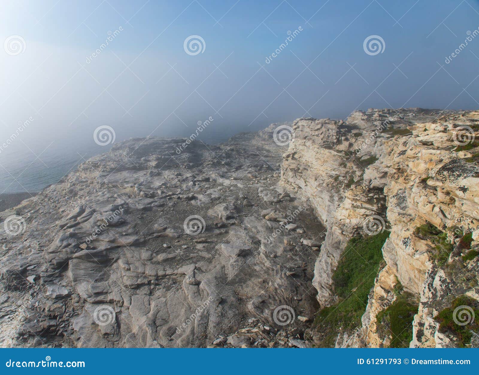 Cliff in the fog stock image. Image of weather, coast - 61291793