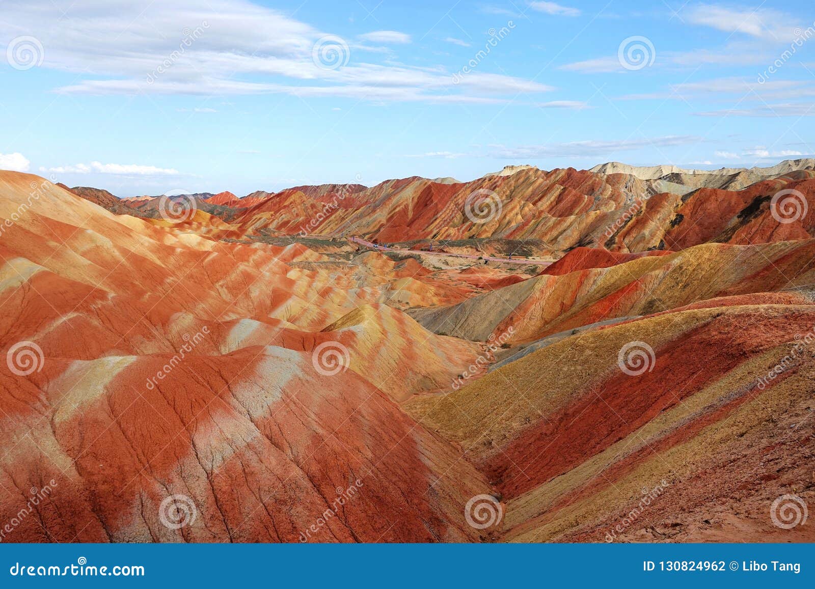 Cliff and Formations in Danxia at Zhangye Stock Photo - Image of ...