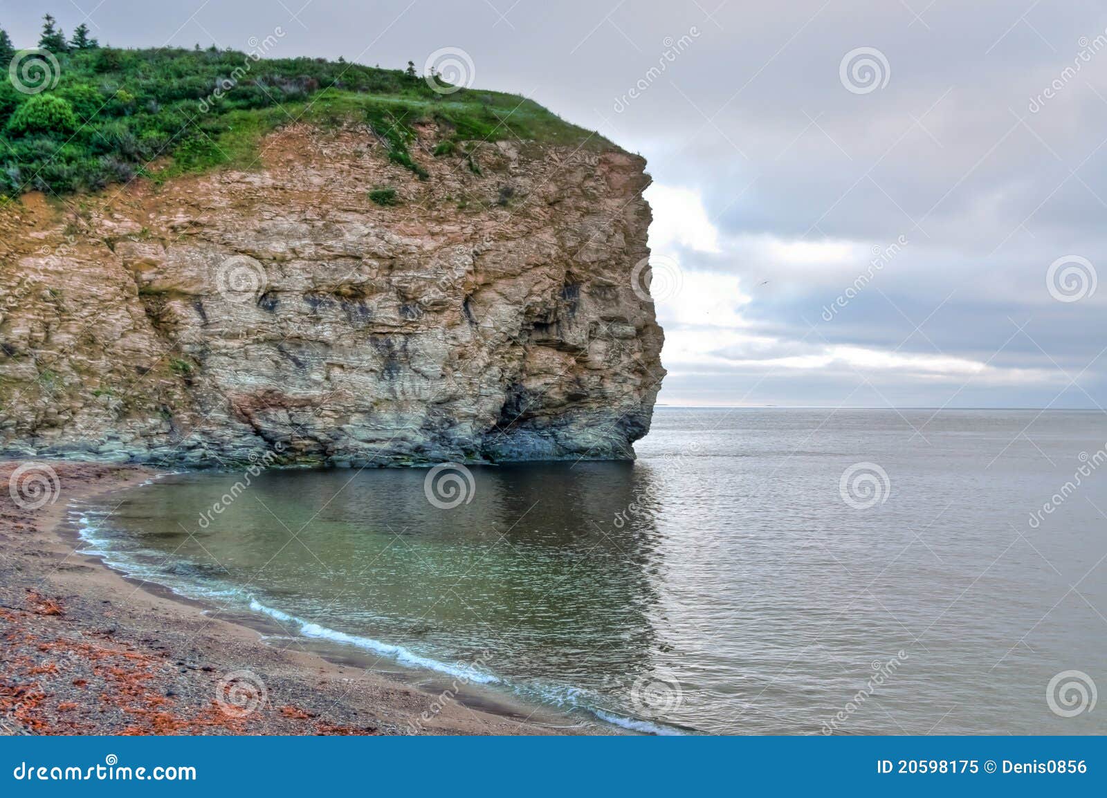 Cliff on the Gaspesian Peninsula in HDR Image Stock Image - Image of ...