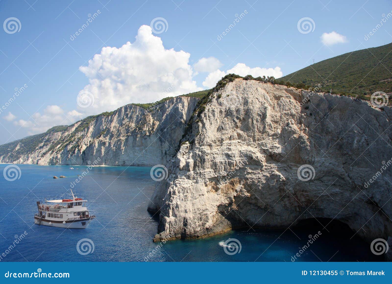 Cliff in Greece stock image. Image of rock, cliff, landscape - 12130455