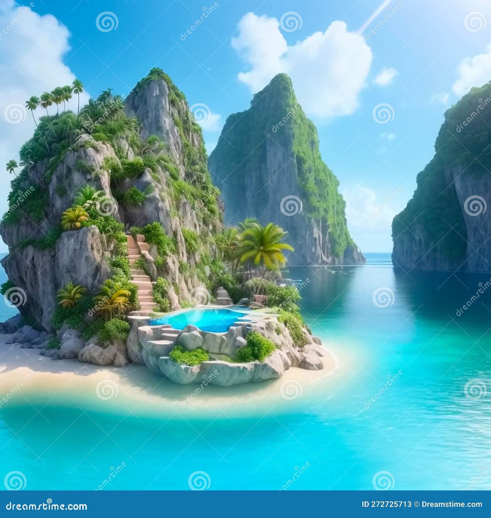 Cliff-Hanging Floating Island Featuring An Infinity Swimming Pool ...