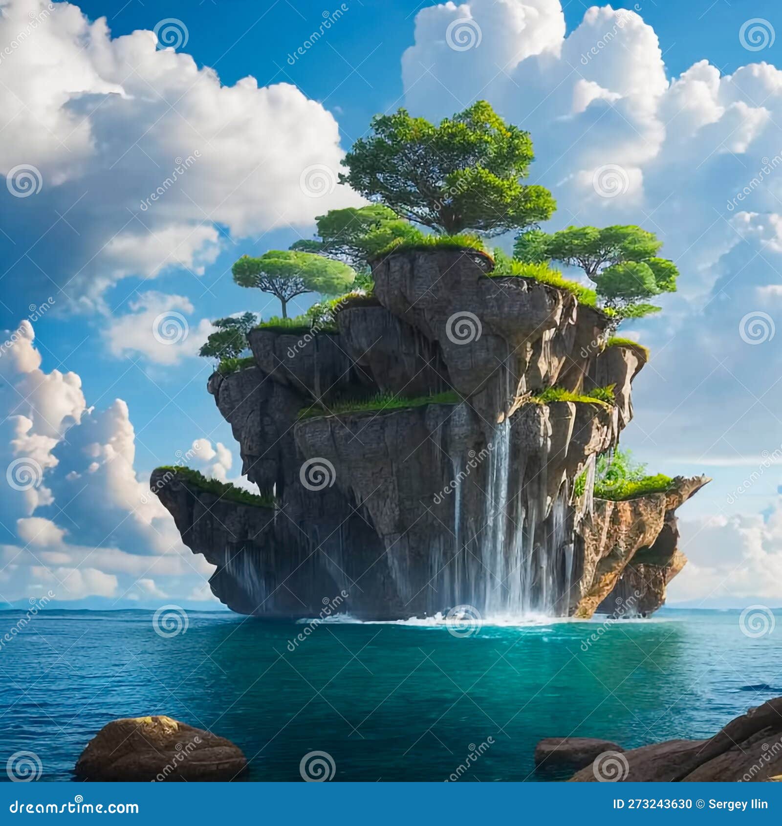 Cliff-Hanging Floating Island Featuring An Infinity Swimming Pool ...