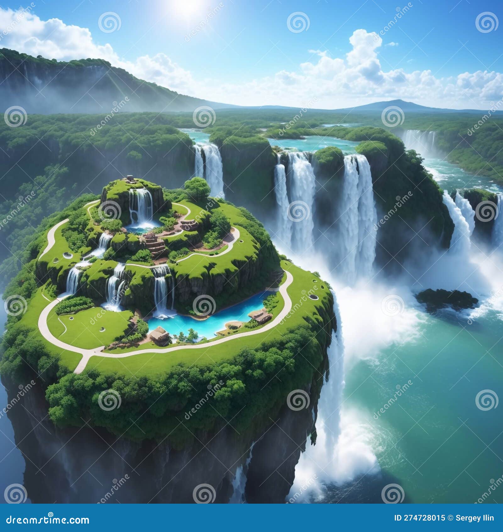 Cliff-Hanging Floating Island Featuring An Infinity Swimming Pool ...