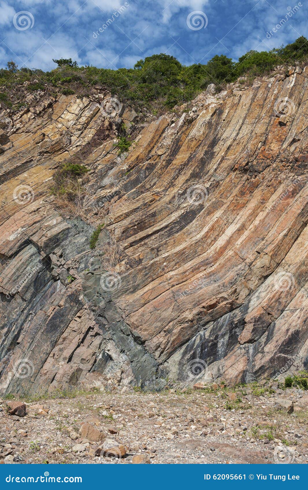 Cliff in Hong Kong Geographical Park Stock Image - Image of grant ...
