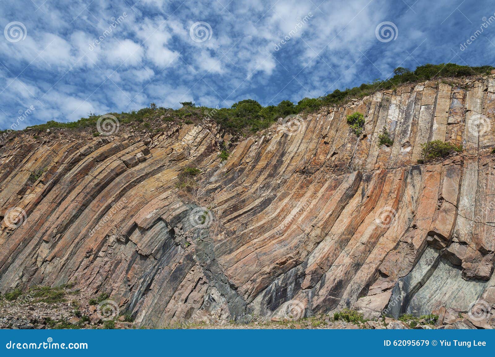 Cliff in Hong Kong Geographical Park Stock Image - Image of huge ...