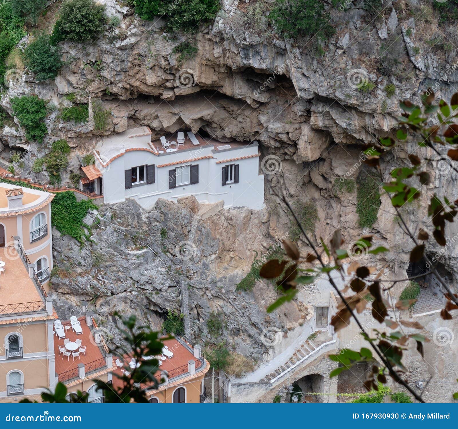 Cliff House in Atrani, Italy Stock Photo - Image of cliff, scenic ...
