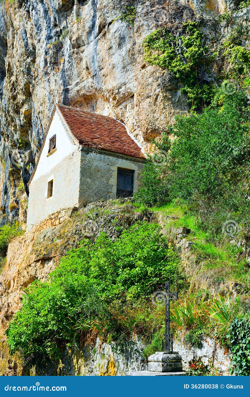 Cliff stock photo. Image of alps, cliff, tree, europe - 36280038
