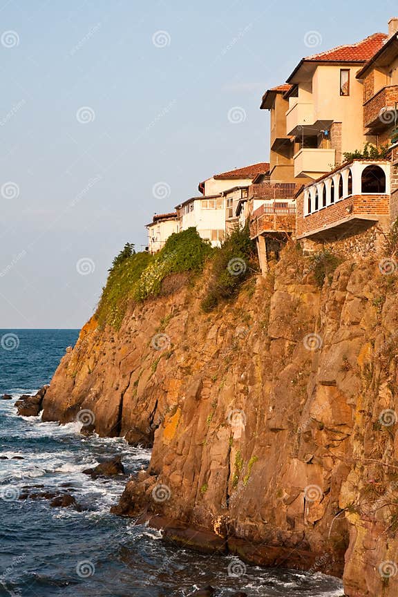 Cliff Houses at Sunset stock photo. Image of brick, building - 11032400