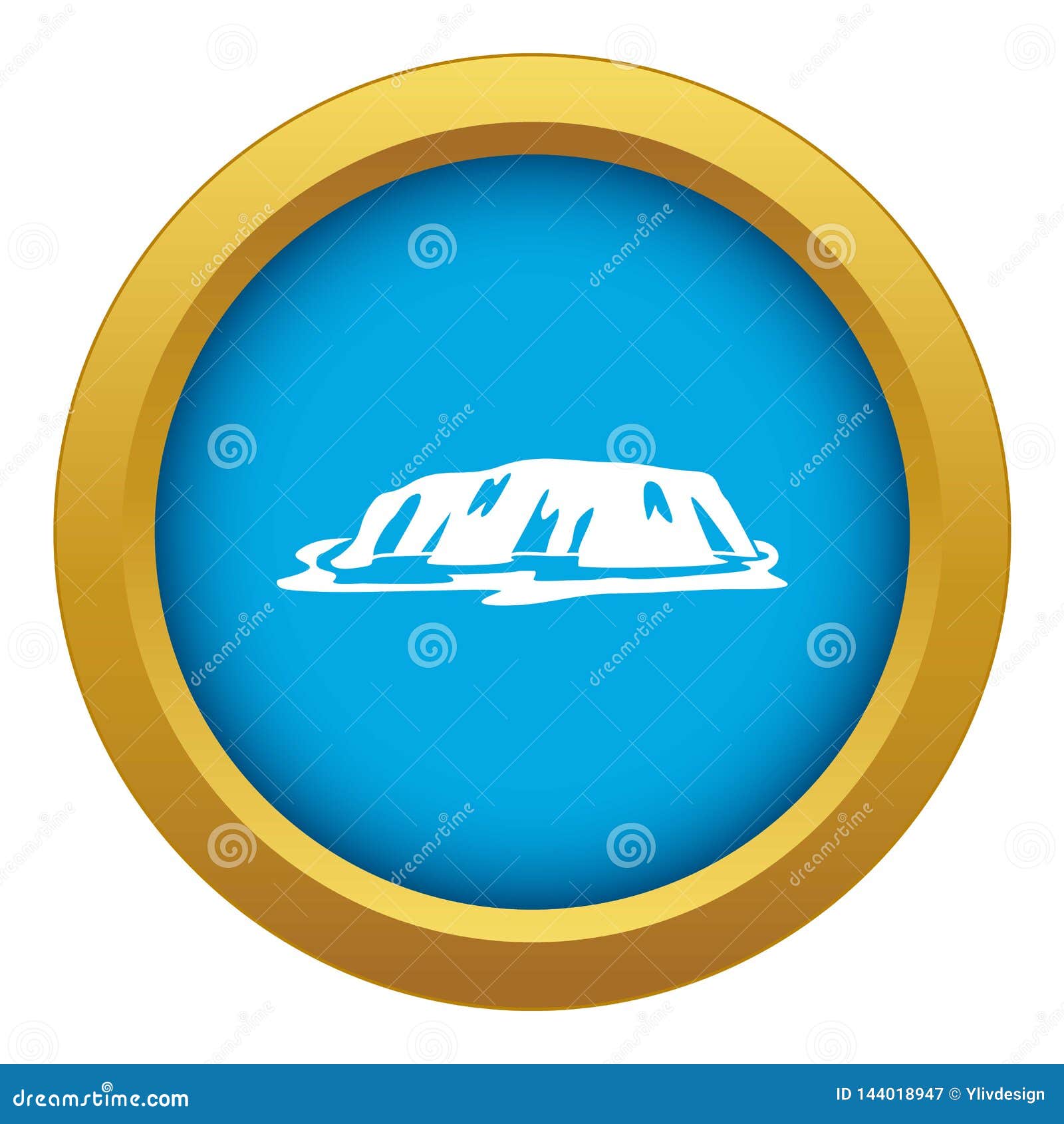 Cliff Icon Blue Vector Isolated Stock Vector - Illustration of climbing ...