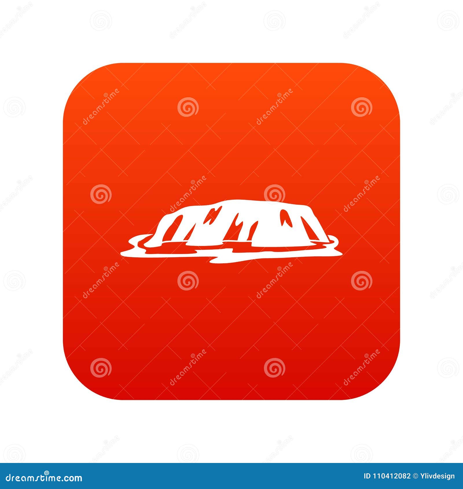 Cliff icon digital red stock vector. Illustration of simple - 110412082