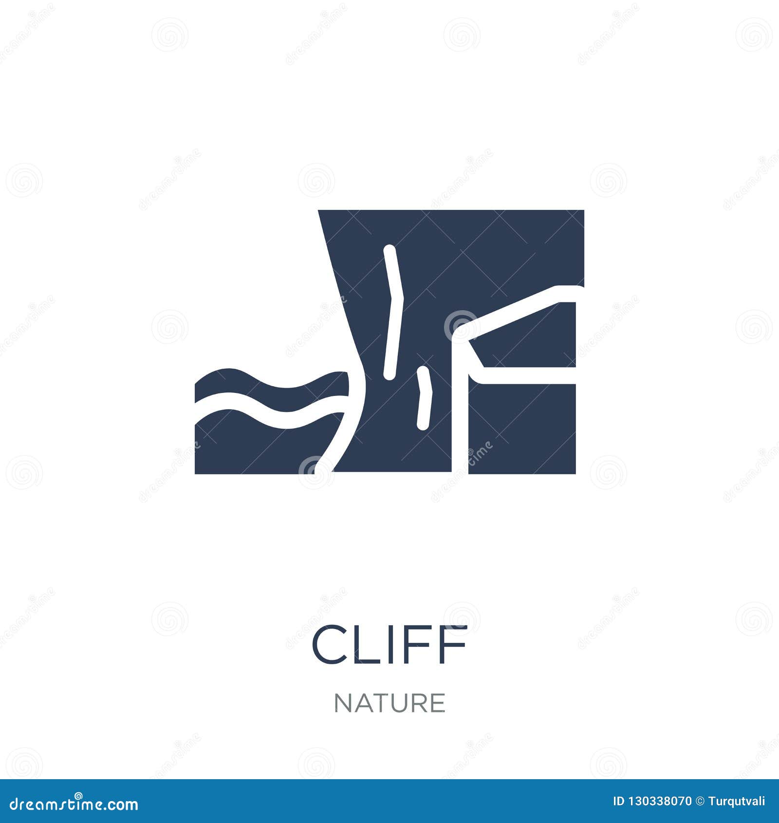 Cliff Icon. Trendy Flat Vector Cliff Icon on White Background Fr Stock ...