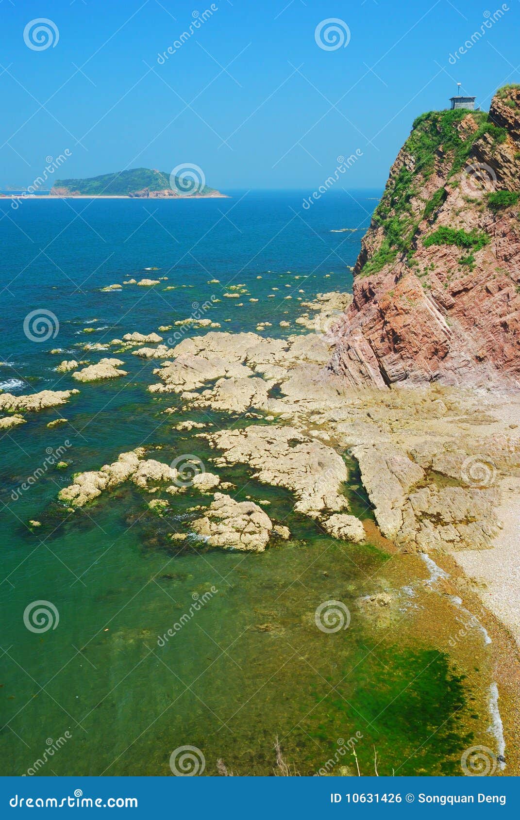 Cliff island stock photo. Image of outdoor, limestone - 10631426