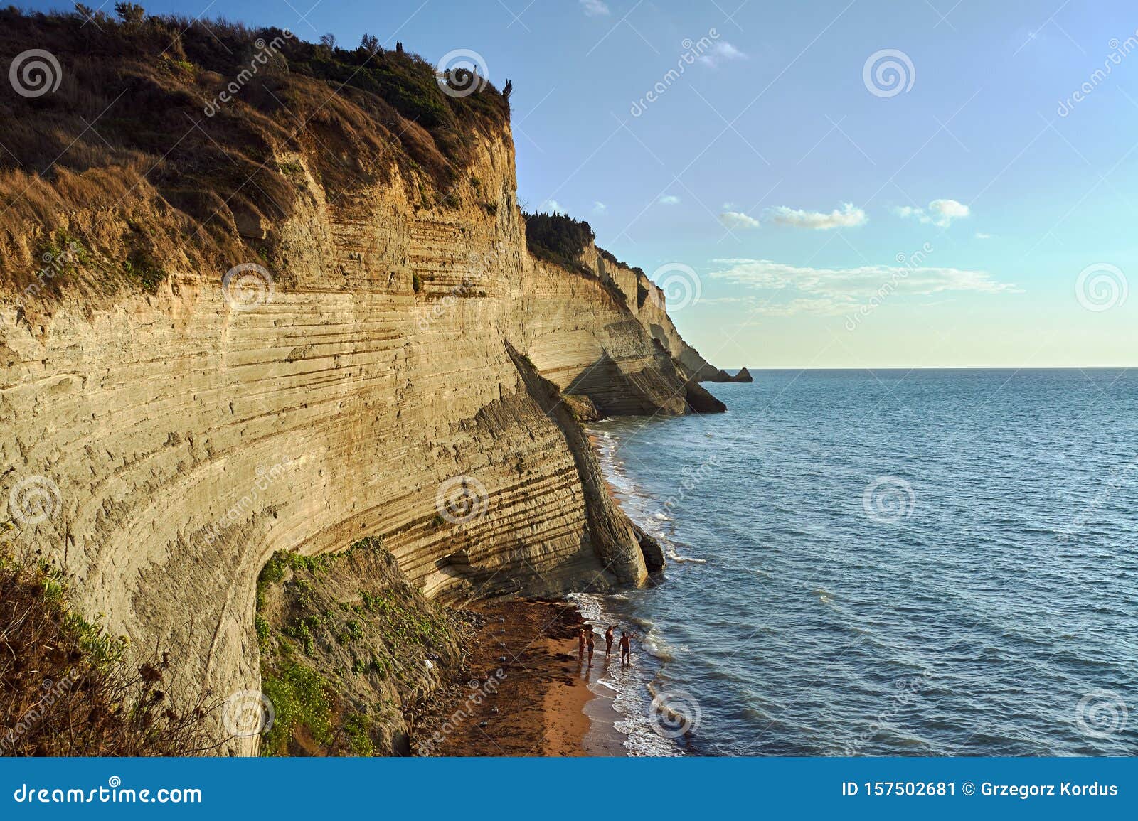Cliff of the Island of Corfu Stock Image - Image of corfu, water: 157502681