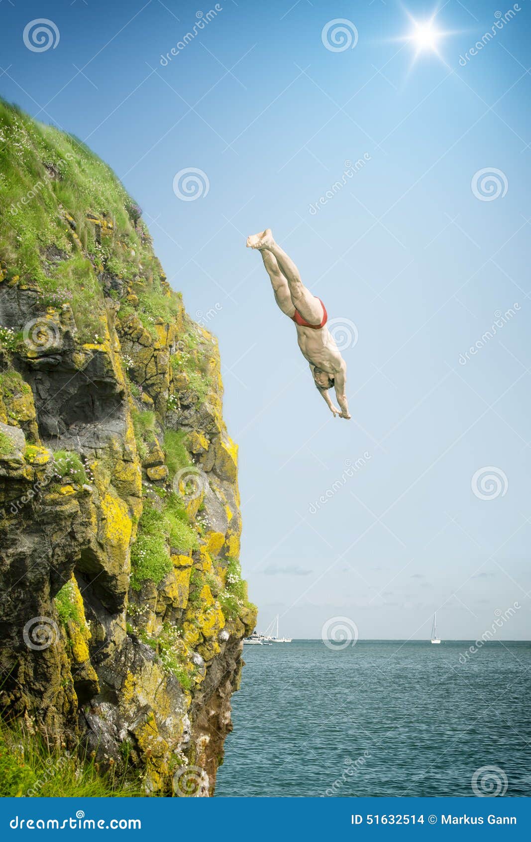 Cliff Jumper stock foto. Image of mensen, mannetje, jeugd - 51632514