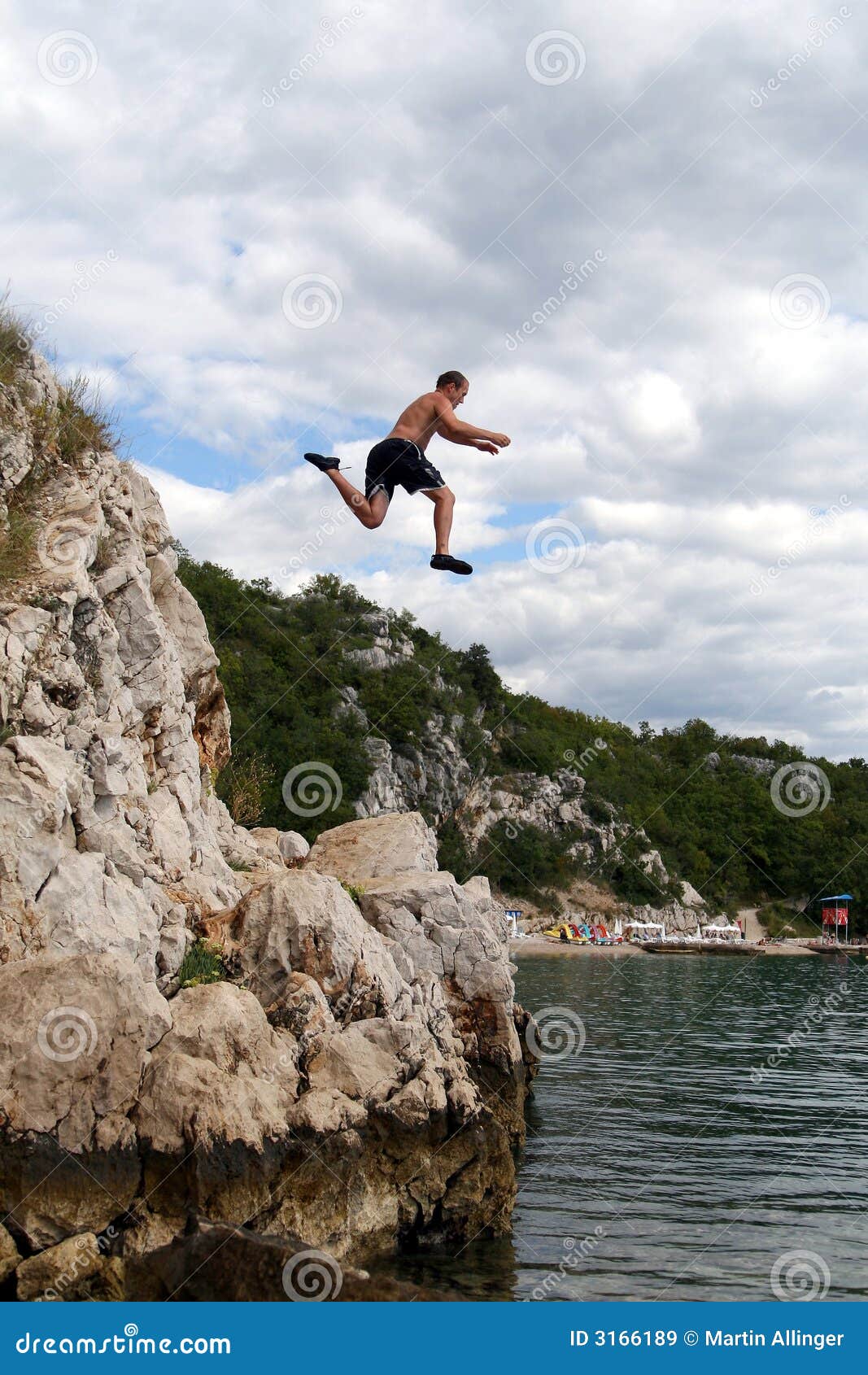 Cliff Jumping stock image. Image of cool, leap, goal, freedom - 3166189
