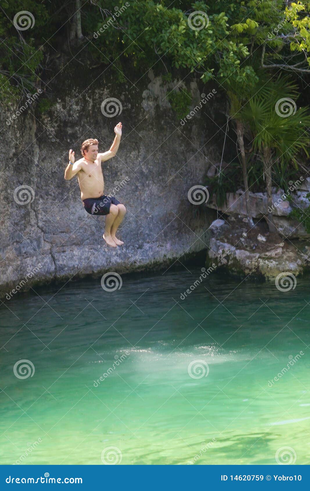 Cliff Jumping Fun stock image. Image of beauty, america - 14620759