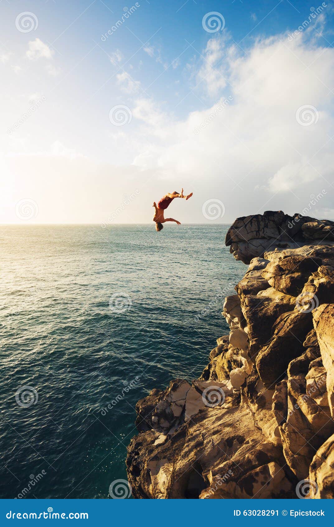 Cliff Jumping stock image. Image of fearless, high, danger - 63028291