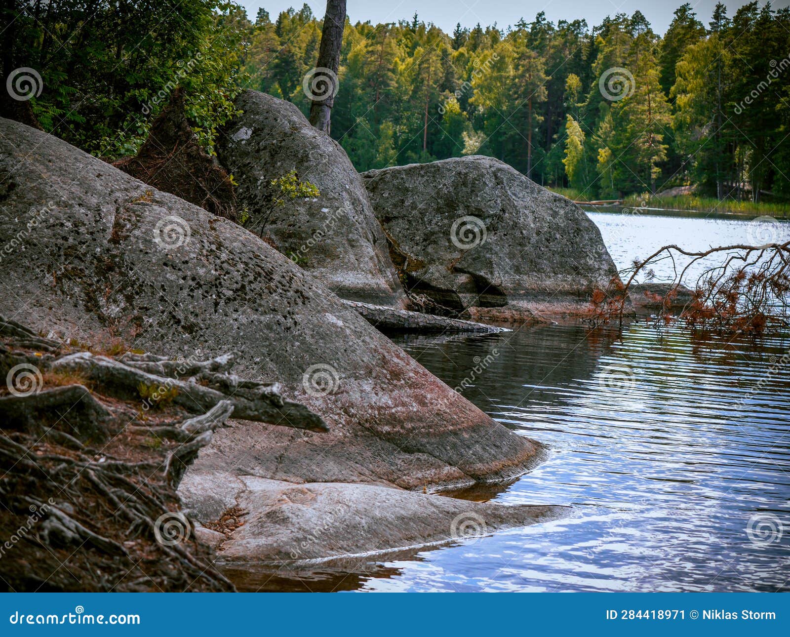 Cliff at a Lake during the Summer Stock Image - Image of travel ...