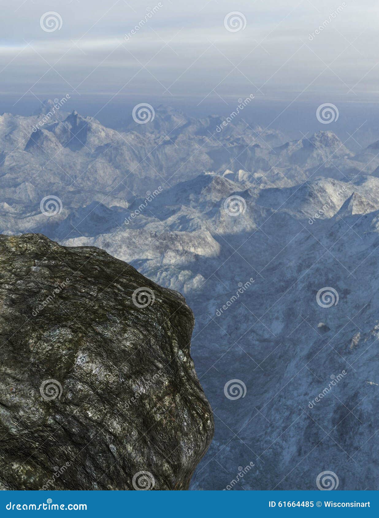Cliff Ledge, Mountain Range Illustration Stock Image - Image of ...