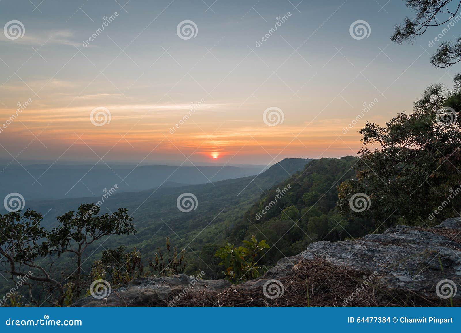 Cliff with Light of the Sunset Stock Photo - Image of heavens, cliff ...