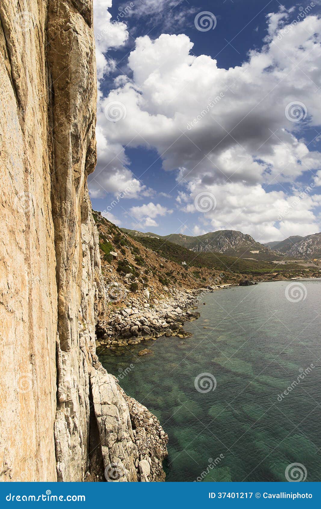 Cliff overlooking the sea stock image. Image of crystal - 37401217