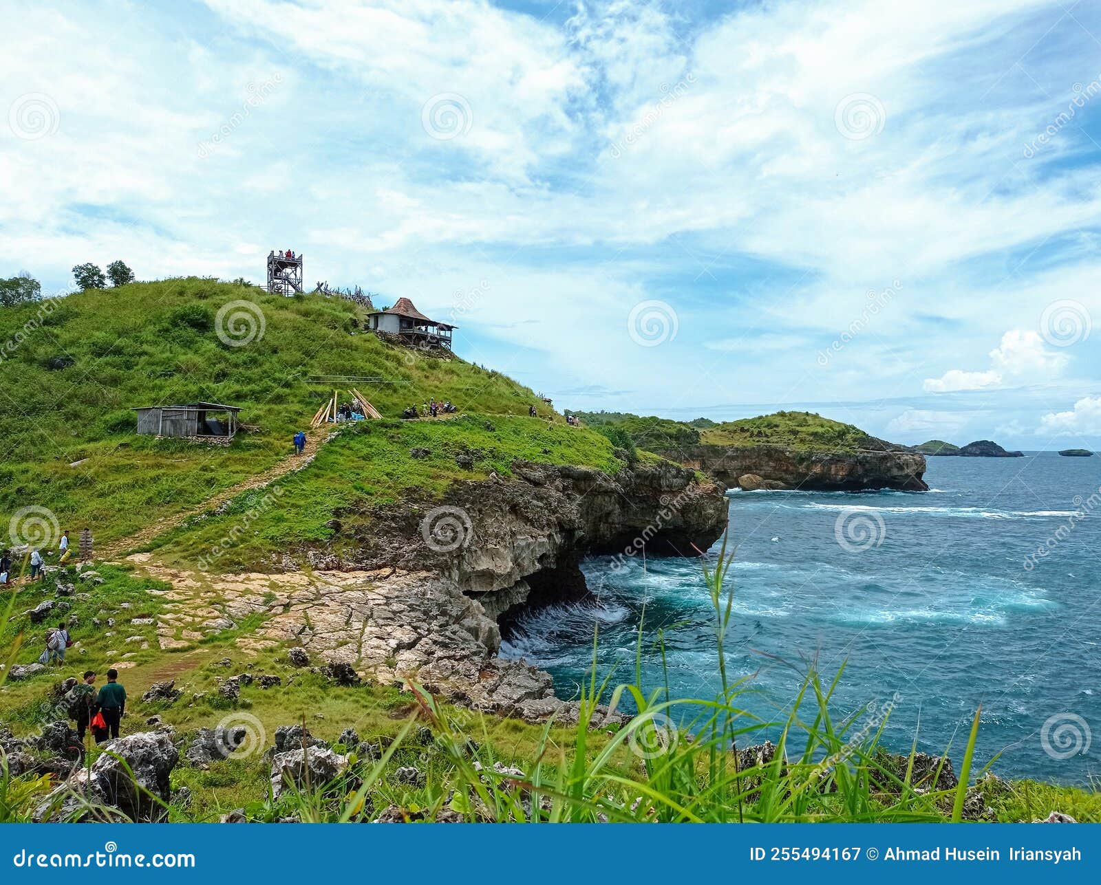 Cliff Rock Beach in Pacitan, East Java Editorial Photography - Image of ...