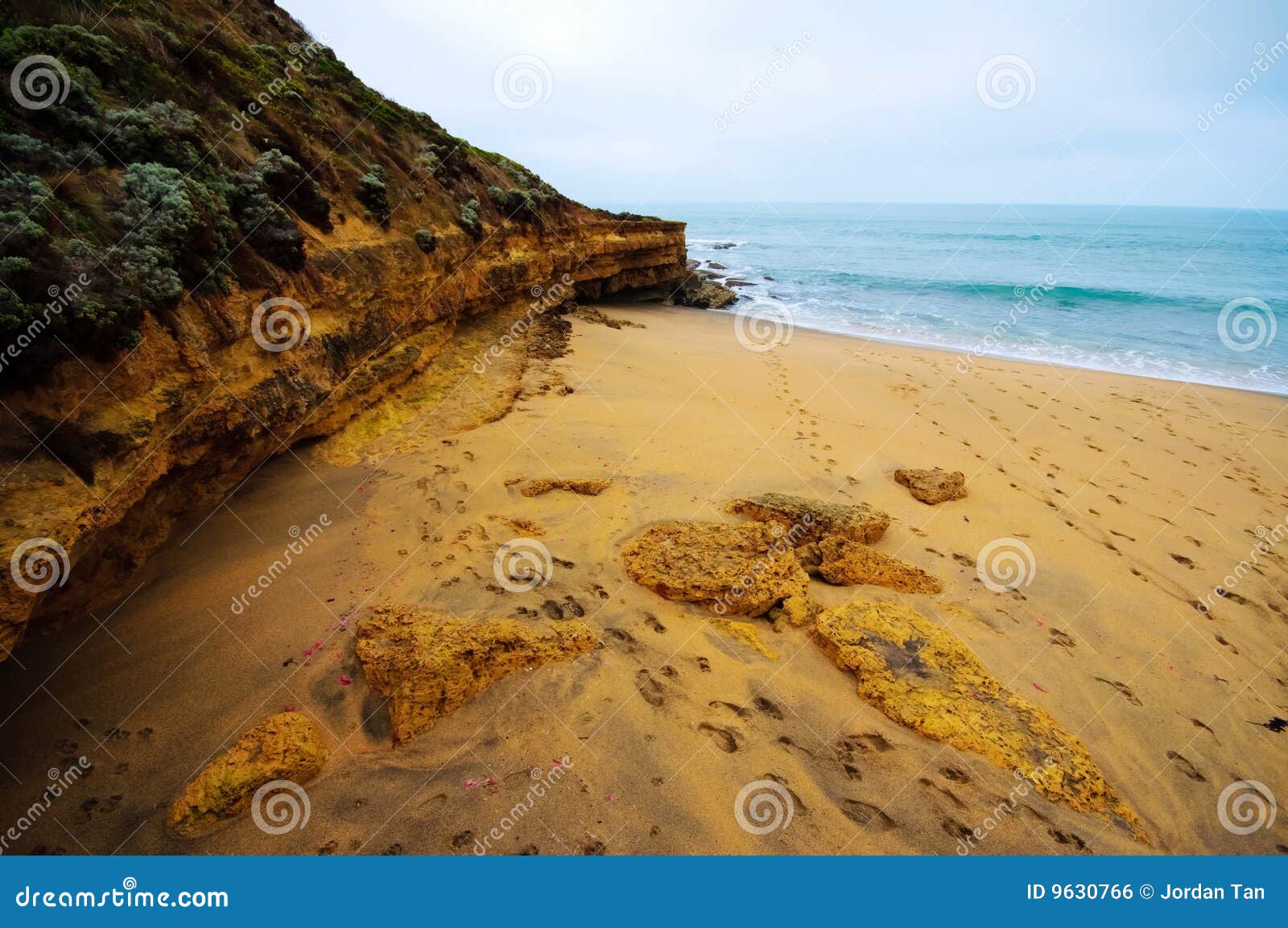 Cliff and rock formations stock photo. Image of beach - 9630766