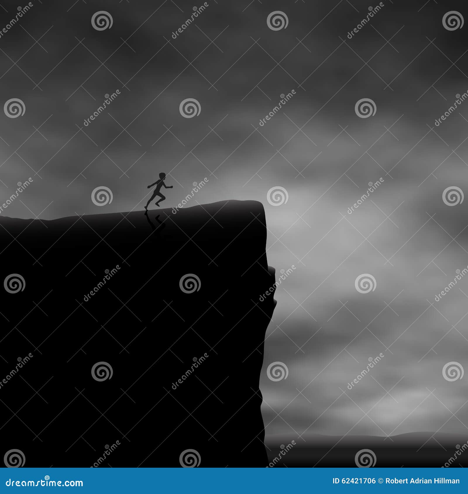 Cliff runner stock vector. Illustration of cliff, child - 62421706