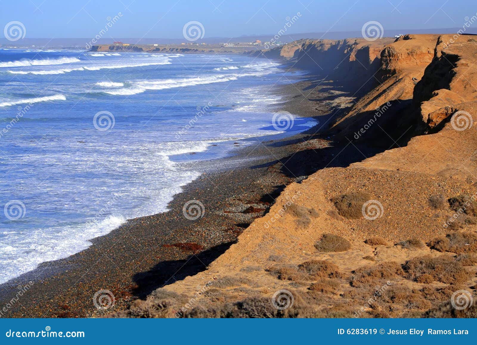 Coastline of Baja California Stock Image - Image of overhead, tidal ...