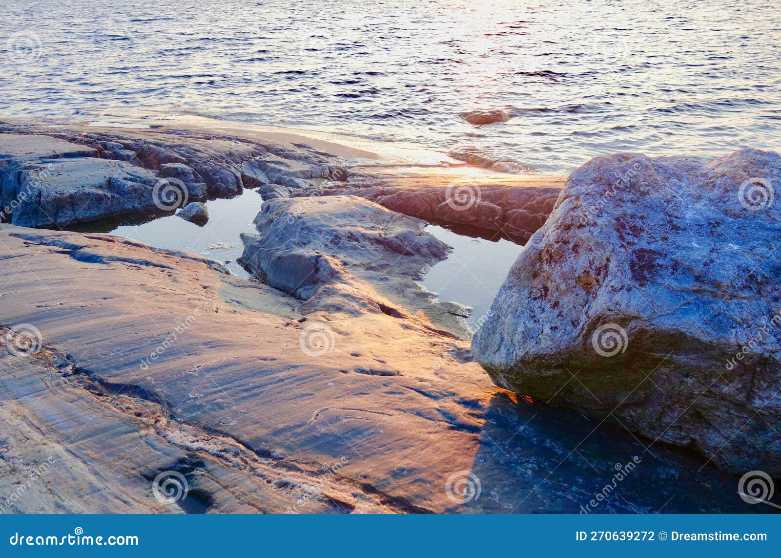 Cliff and sea in summer stock photo. Image of terrain - 270639272