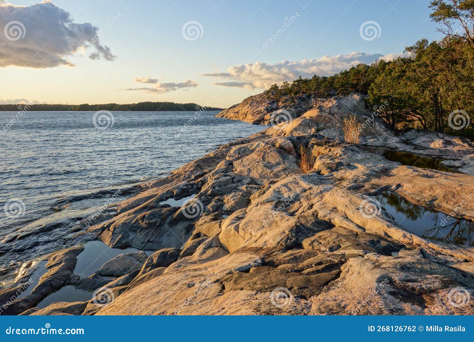 Cliff and sea in summer stock photo. Image of geology - 268126762