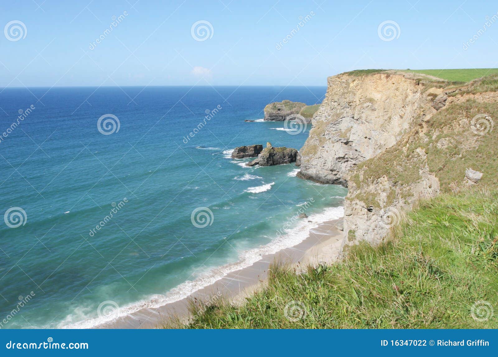 Cliff and seascape stock photo. Image of blue, seascape - 16347022