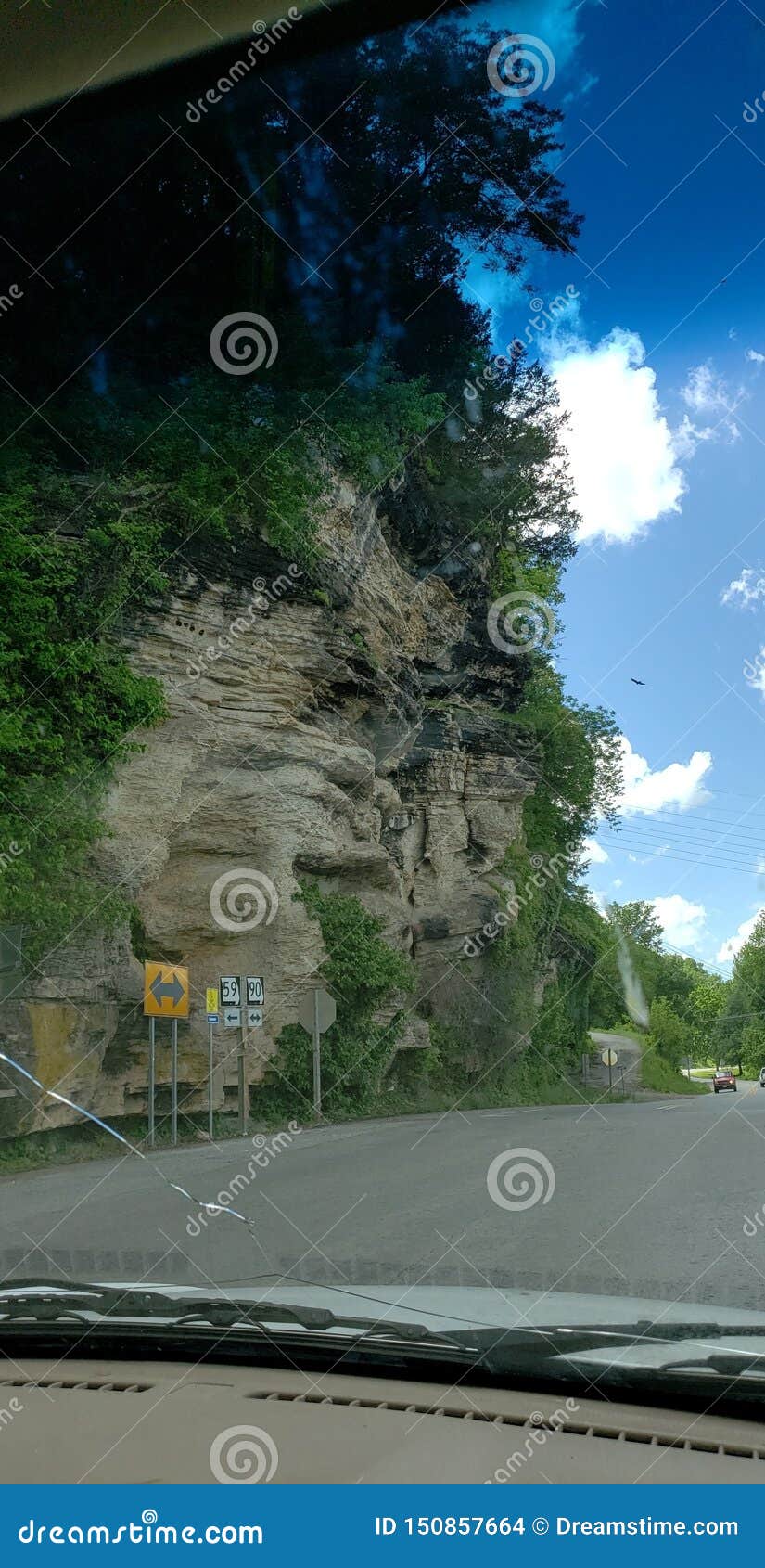 Cliff Side Over Hanging the Road Stock Photo - Image of side, hanging ...