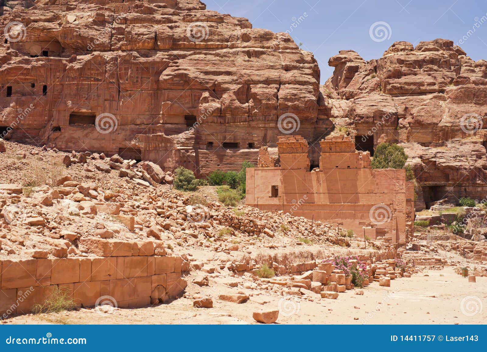 The cliff side tomb stock image. Image of middle, nabataean - 14411757