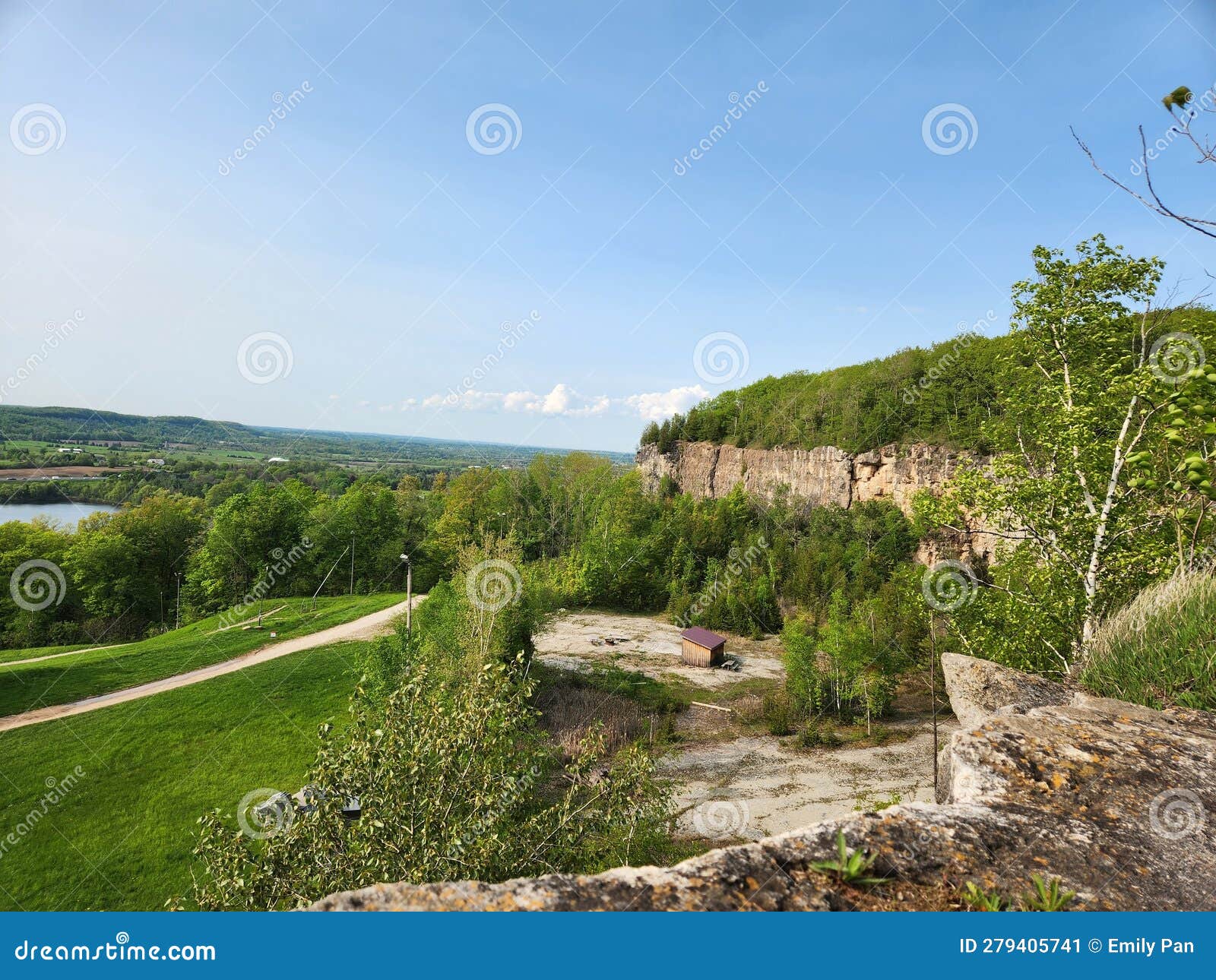 Cliff Side Views stock image. Image of cliff, rock, village - 279405741
