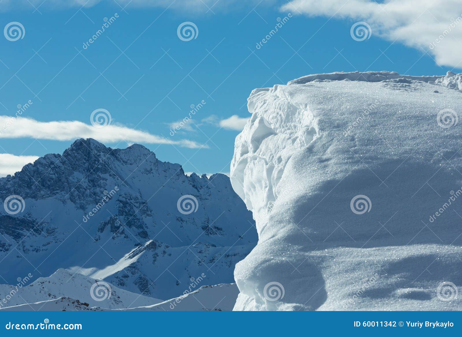 Cliff with snow (Austria). stock photo. Image of alps - 60011342