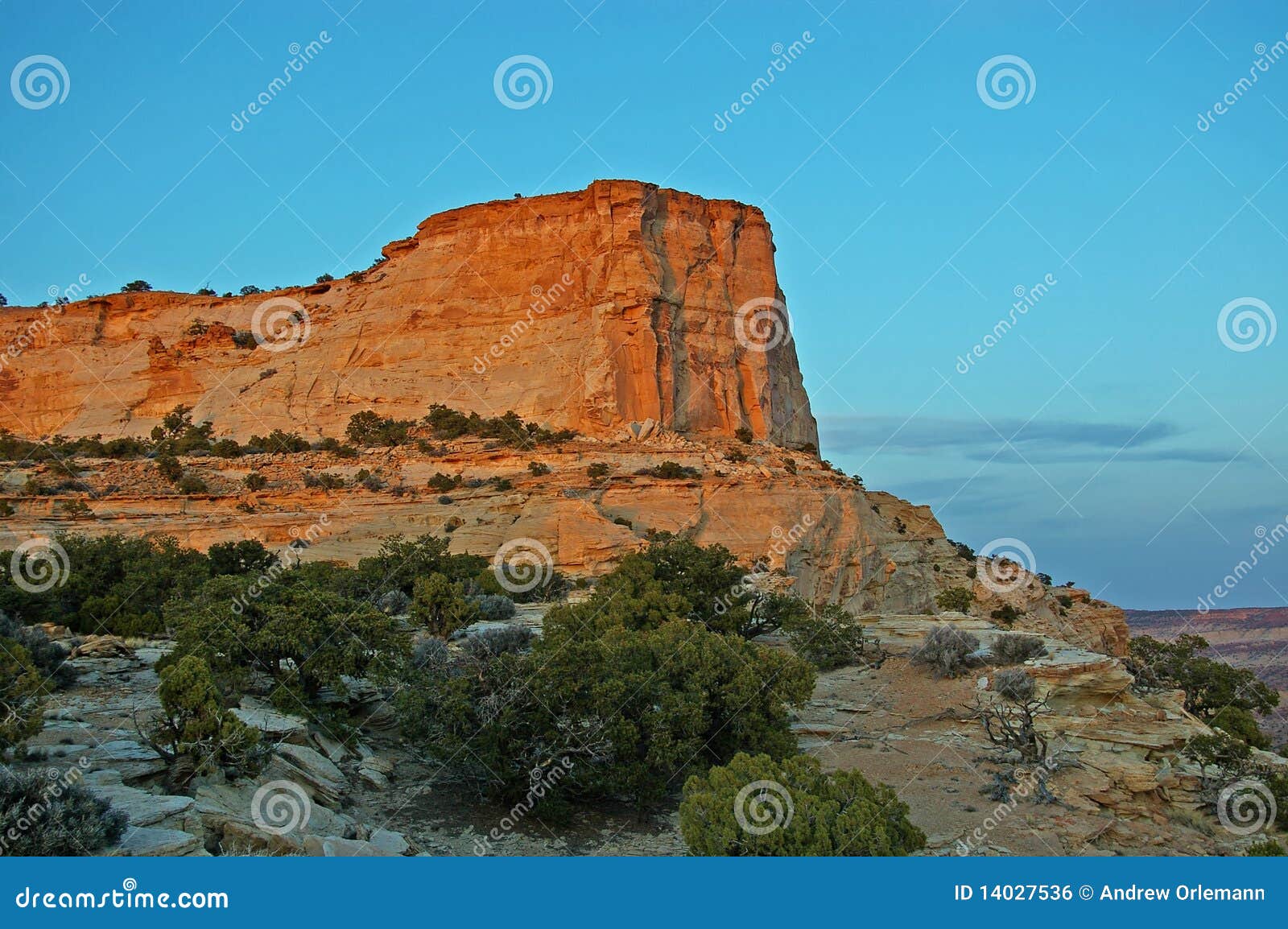 Cliff at Sunset stock photo. Image of geology, stone - 14027536
