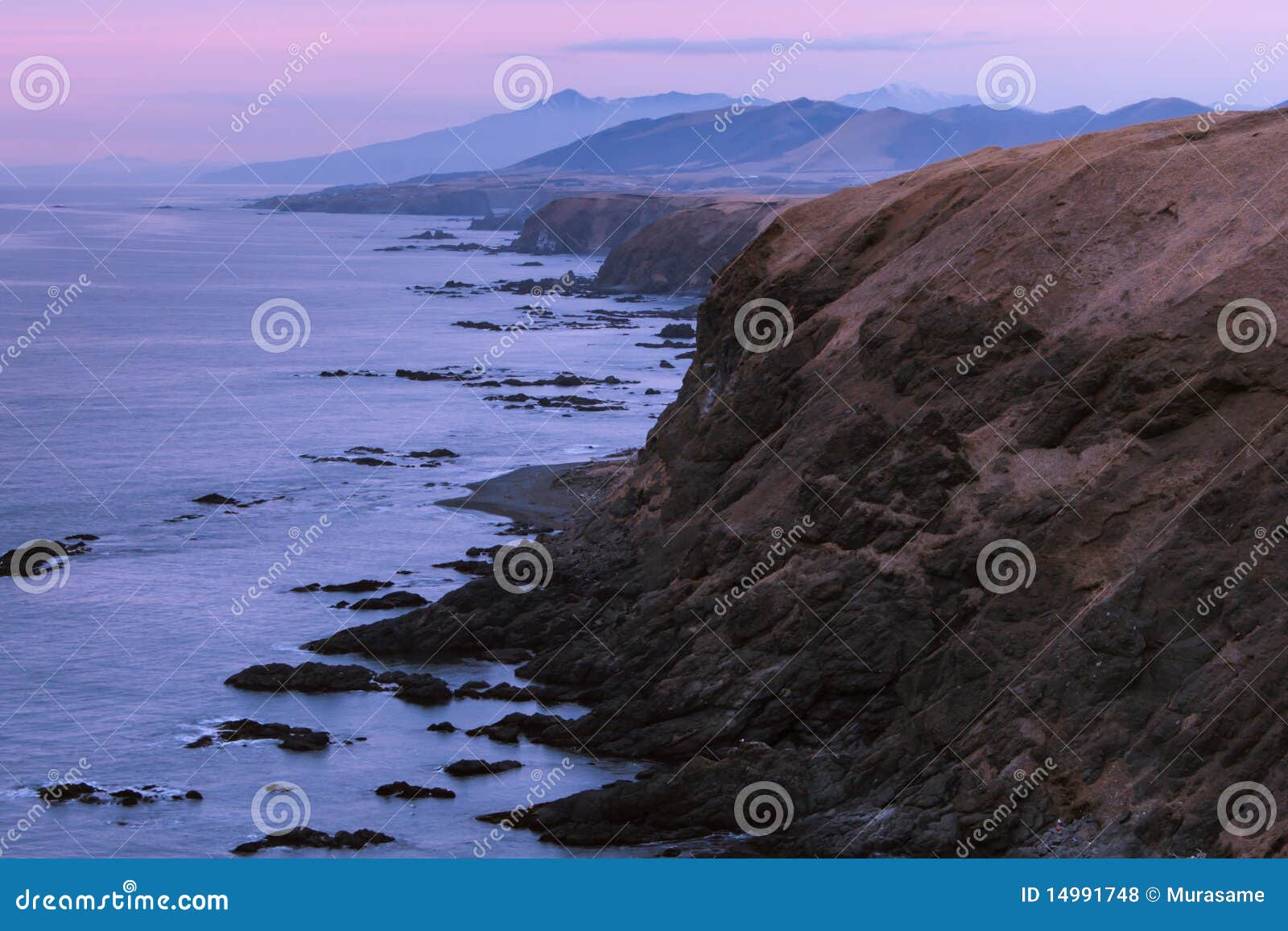 Cliff at Sunset stock photo. Image of blue, japan, hokkaido - 14991748