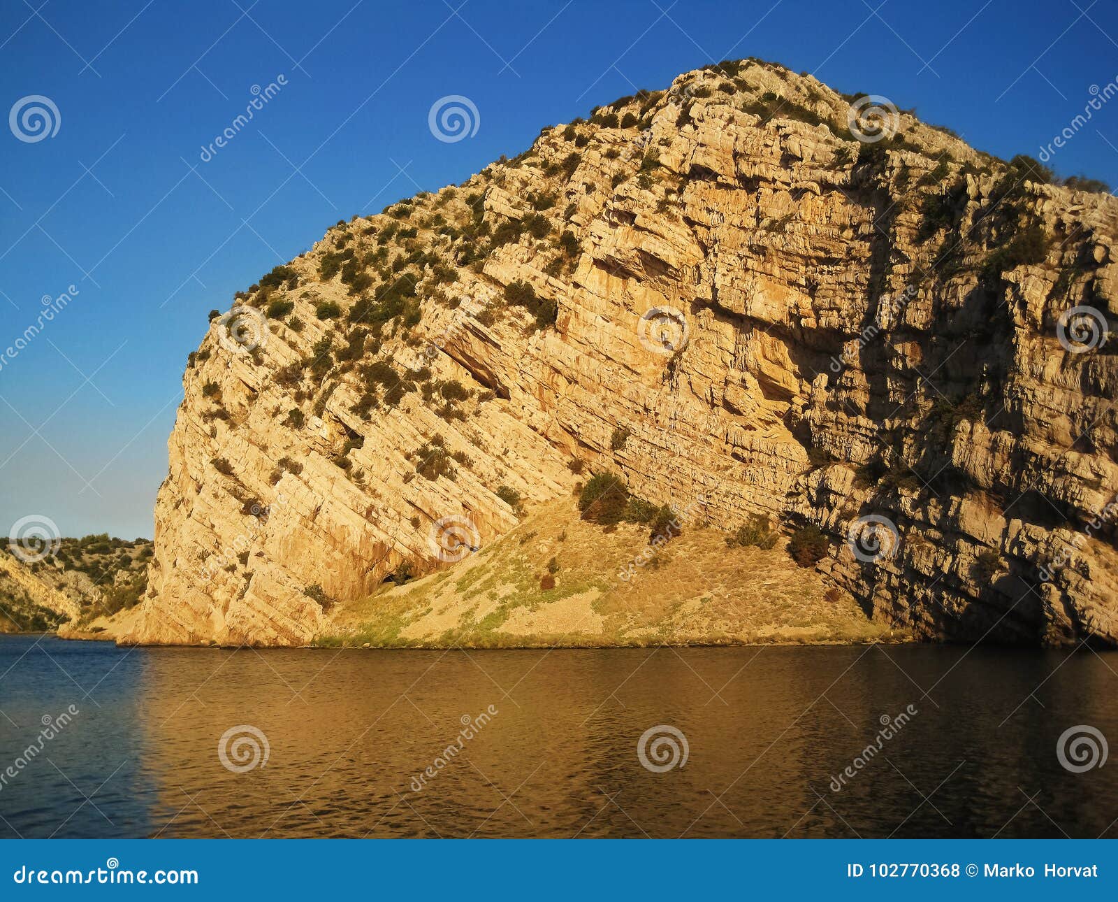 Cliff on sunset stock photo. Image of cliff, nature - 102770368
