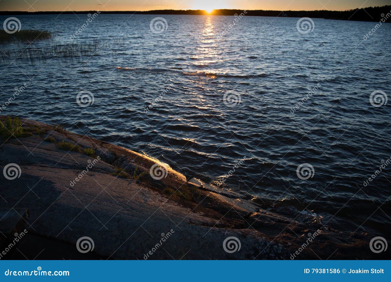 Cliff at sunset stock photo. Image of night, summer, blue - 79381586