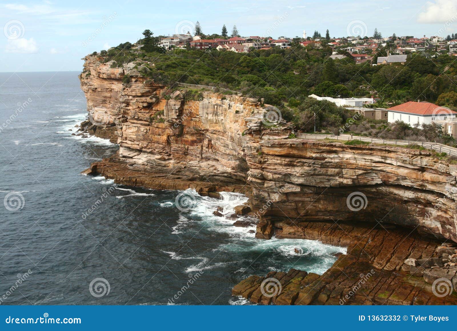 Cliff in Sydney Australia stock photo. Image of blue - 13632332